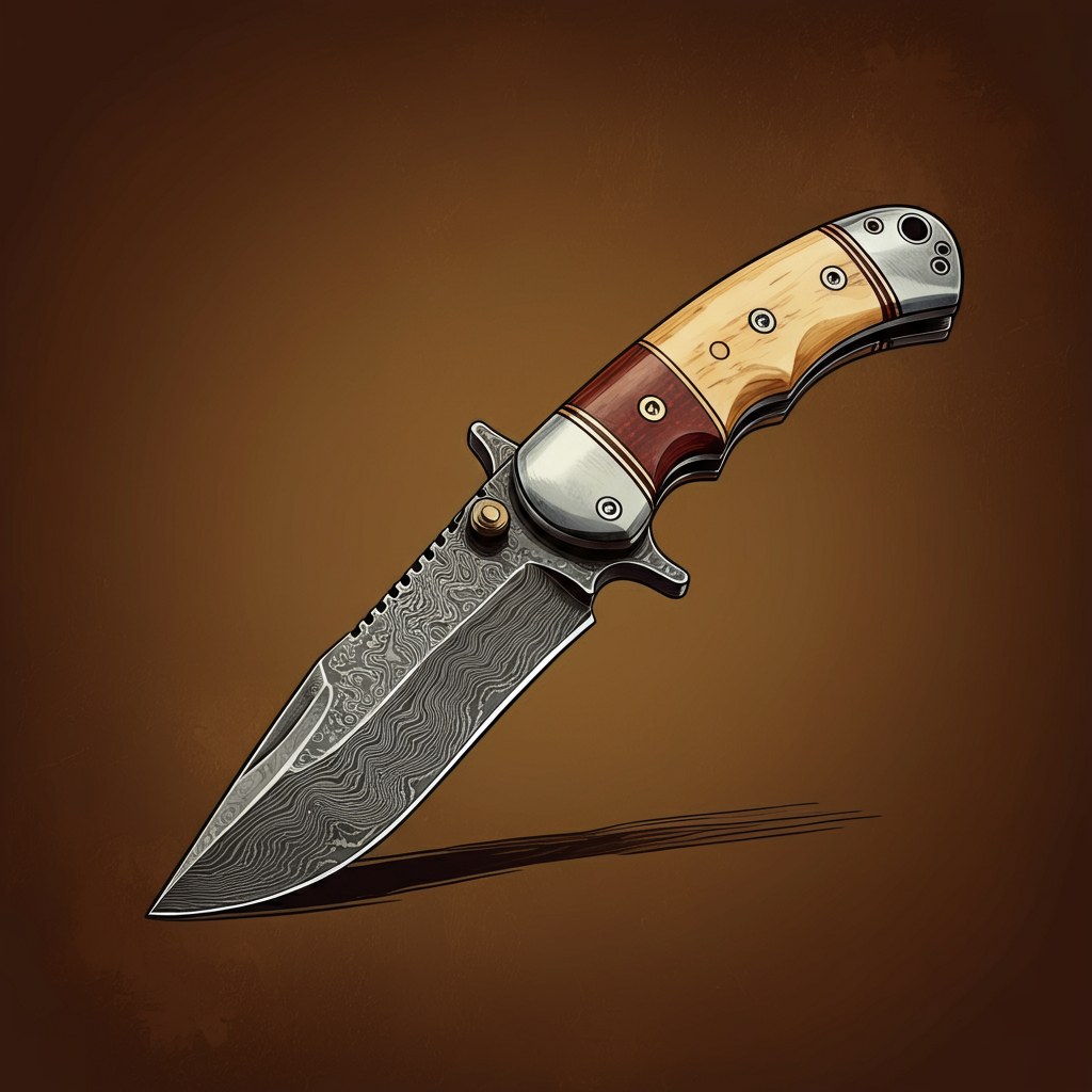 Damascus Steel Switchblade Knives | Fast, Unique Patterns – ZB Knives Store