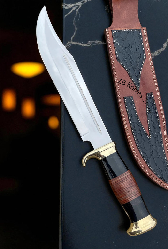 Crocodile Dundee Knife – 18" 440c Steel Blade with Buffalo Horn Handle ...
